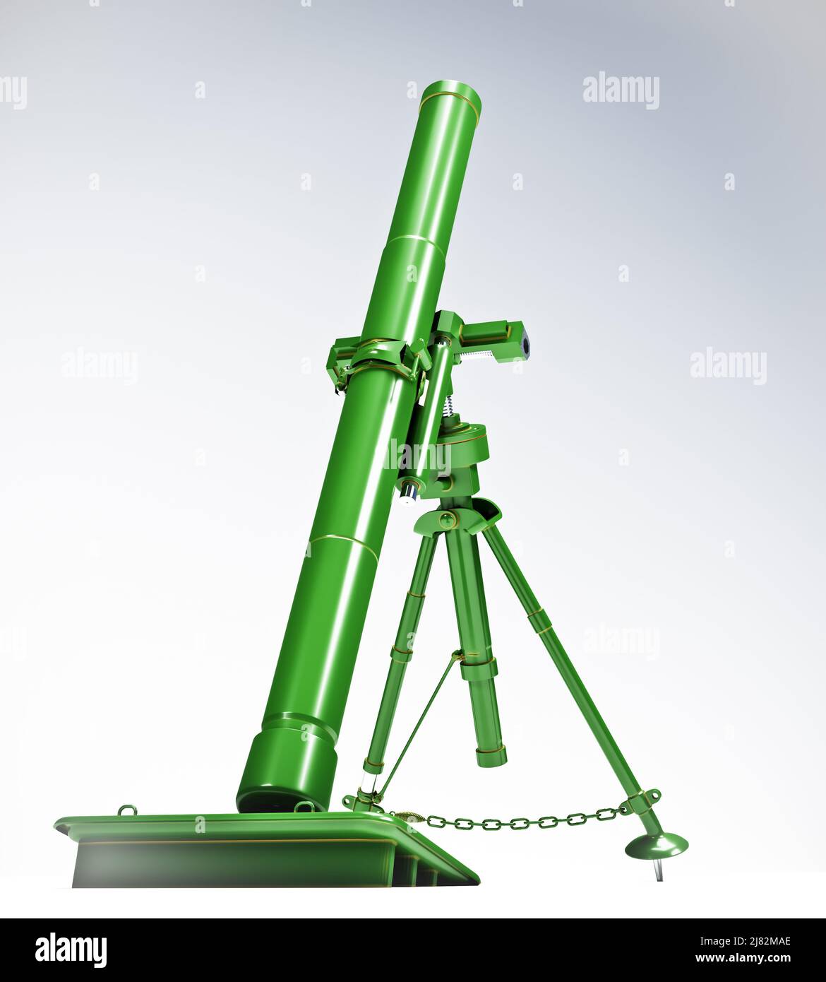 3d model of mine-thrower isolated on white background Stock Photo - Alamy