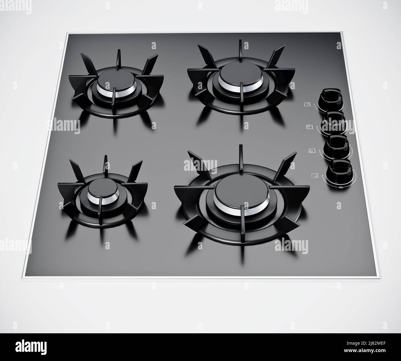 3d model Gas surface for the kitchen Stock Photo - Alamy