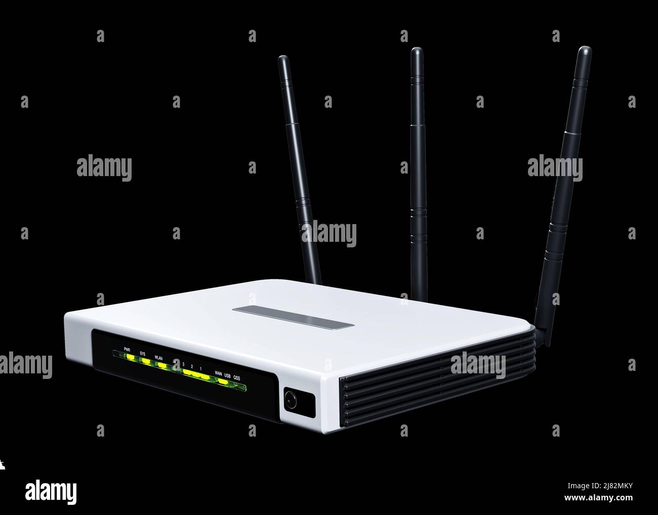 internet router 3d model isolated on white background Stock Photo - Alamy