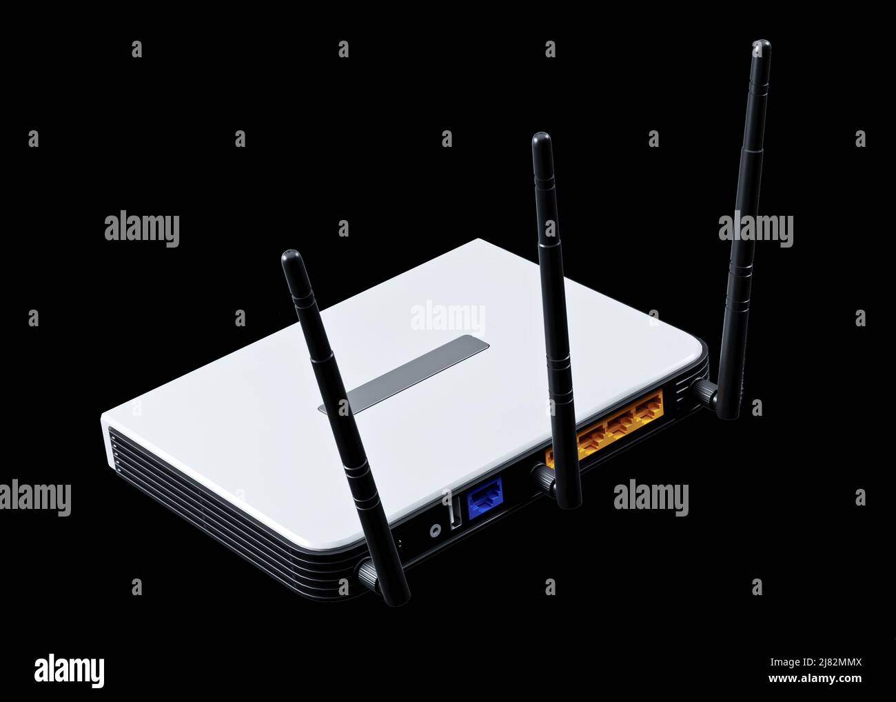 internet router 3d model isolated on white background Stock Photo - Alamy