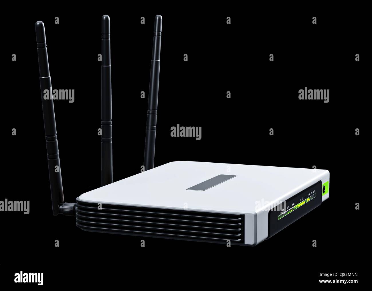 internet router 3d model isolated on white background Stock Photo - Alamy
