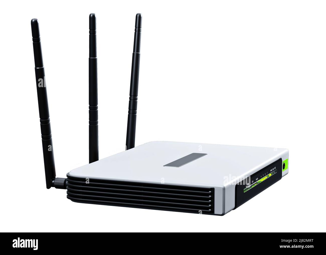 internet router 3d model isolated on white background Stock Photo - Alamy