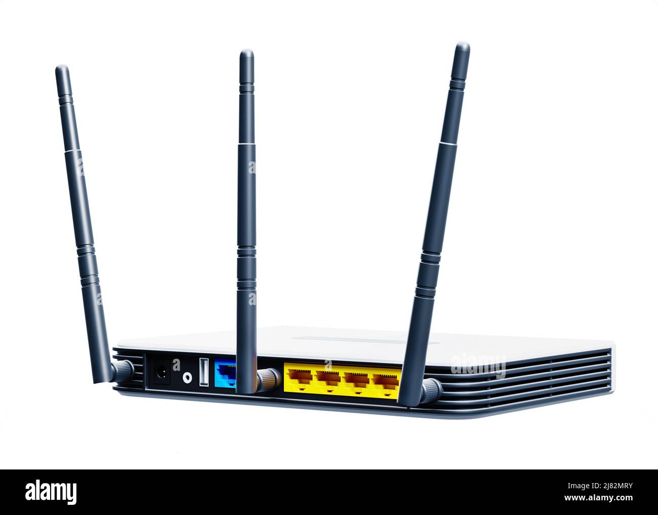 internet router 3d model isolated on white background Stock Photo - Alamy