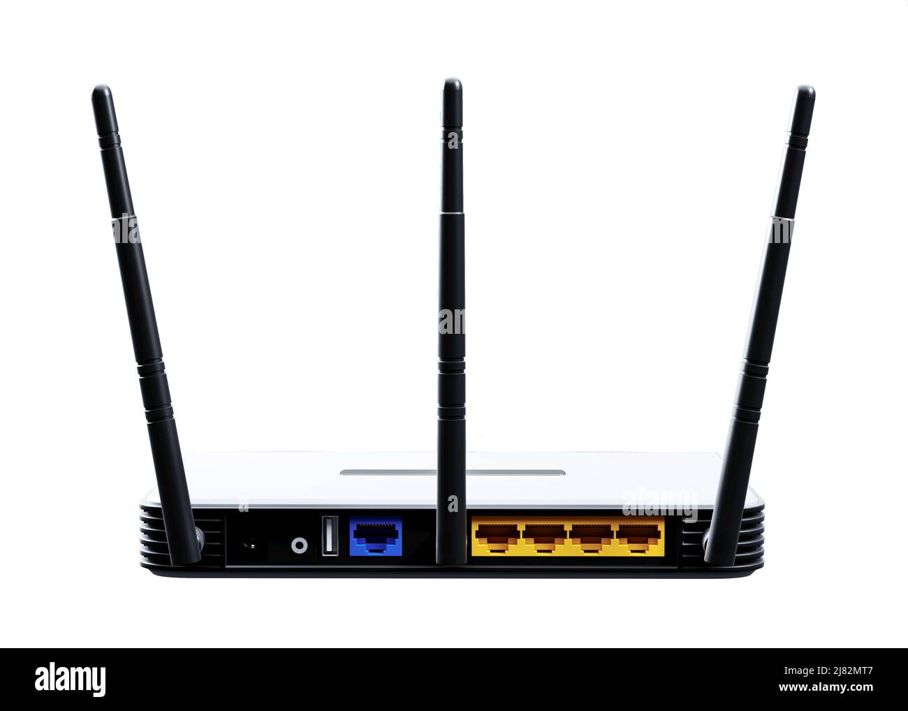 internet router 3d model isolated on white background Stock Photo - Alamy