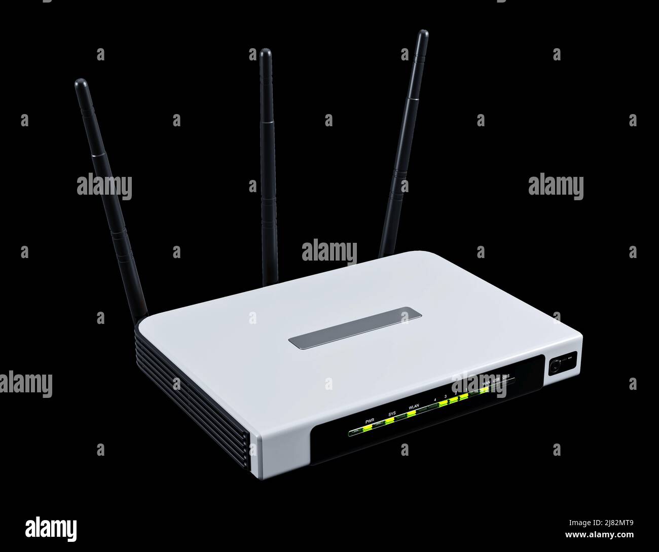 internet router 3d model isolated on white background Stock Photo - Alamy