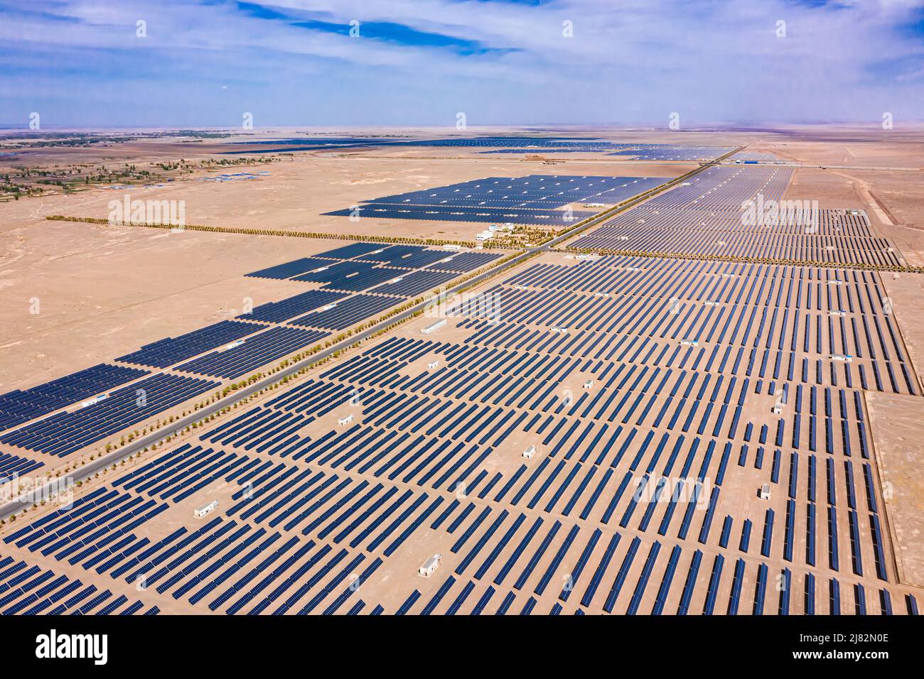 JIUQUAN, CHINA - APRIL 14, 2022 - Aerial photo taken on April 14, 2022 ...