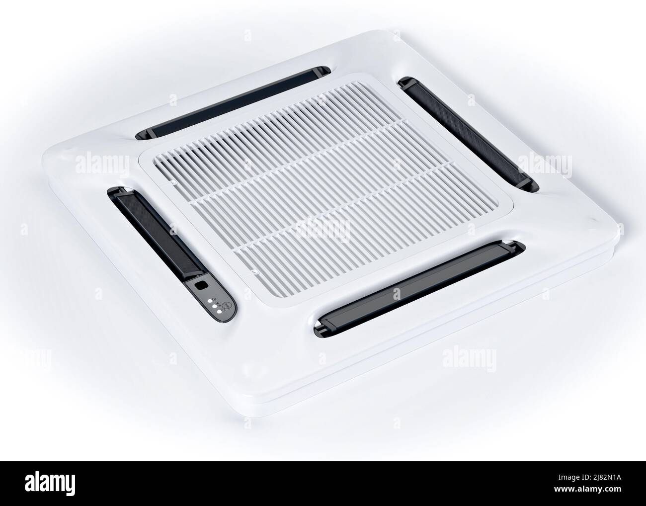 3d model of ceiling air conditioner isolated on white background Stock ...