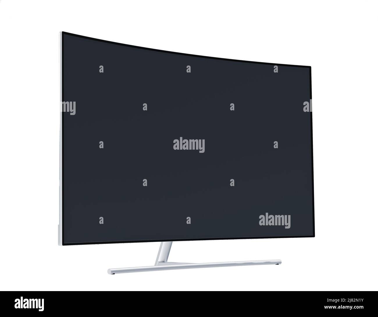 LED TV isolated on white background 3d model Stock Photo - Alamy