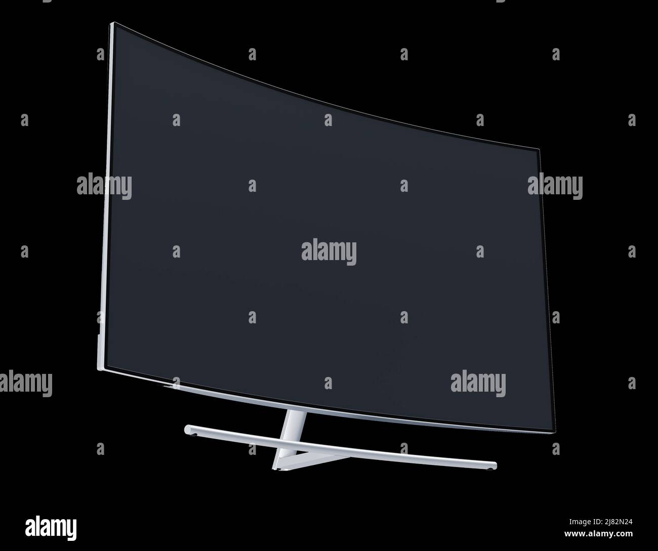LED TV isolated on white background 3d model Stock Photo - Alamy