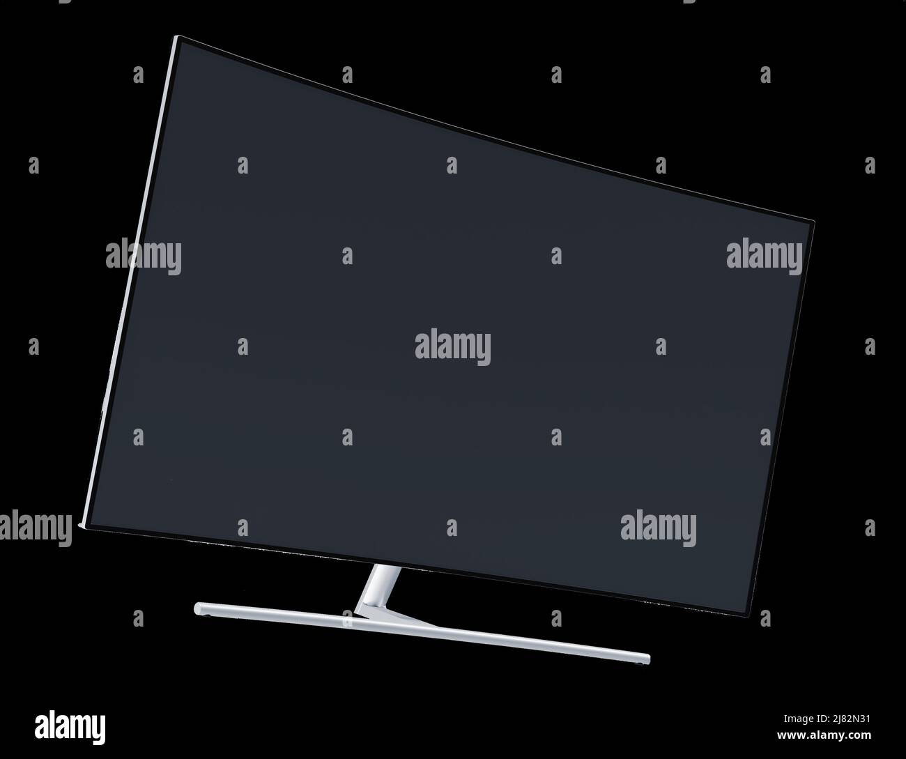 LED TV isolated on white background 3d model Stock Photo - Alamy