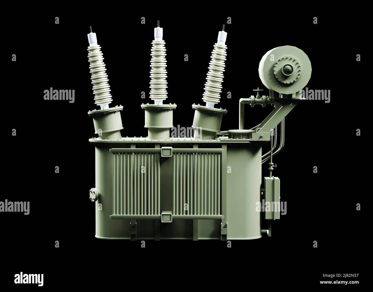 transformer isolated on black background 3d model Stock Photo - Alamy