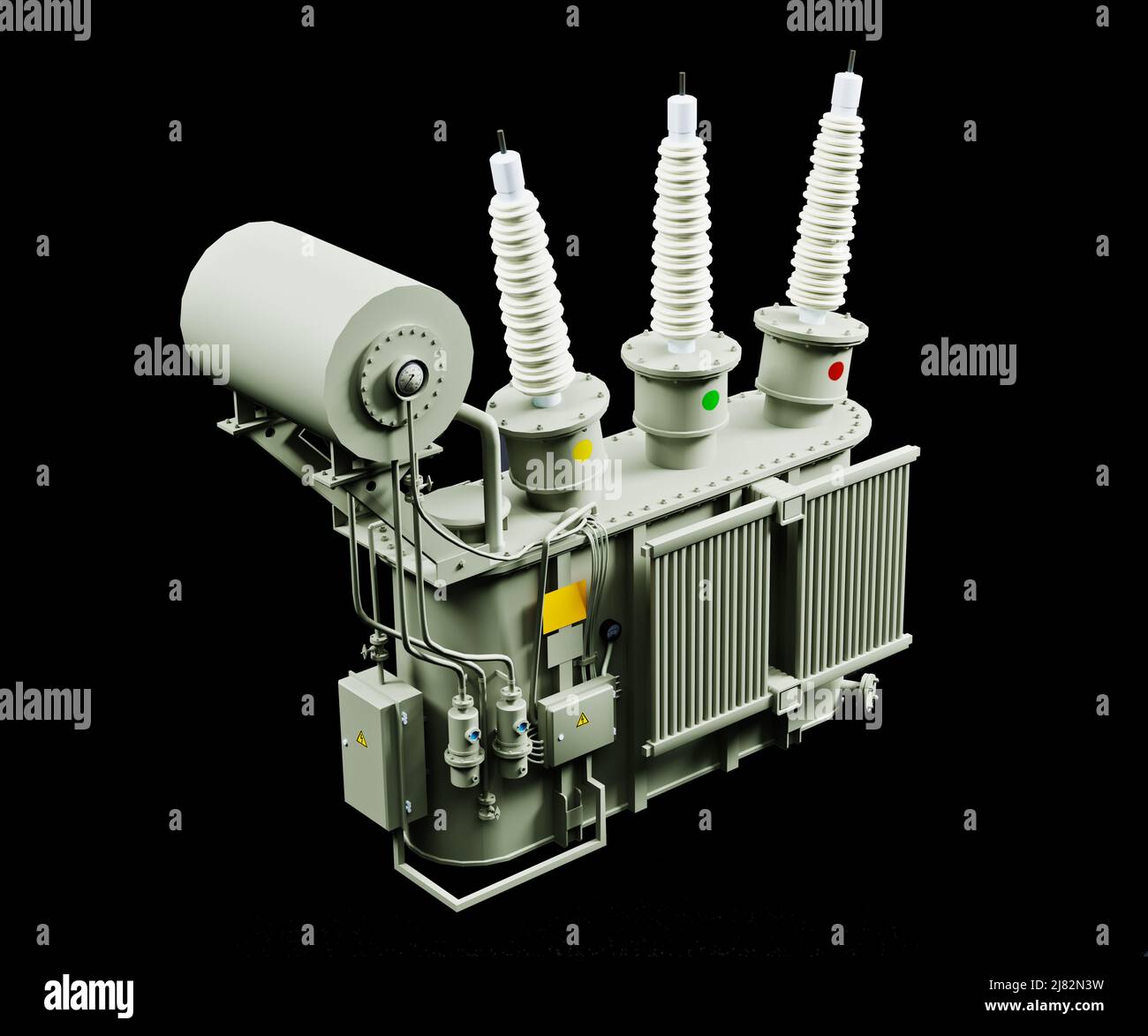 transformer isolated on black background 3d model Stock Photo - Alamy