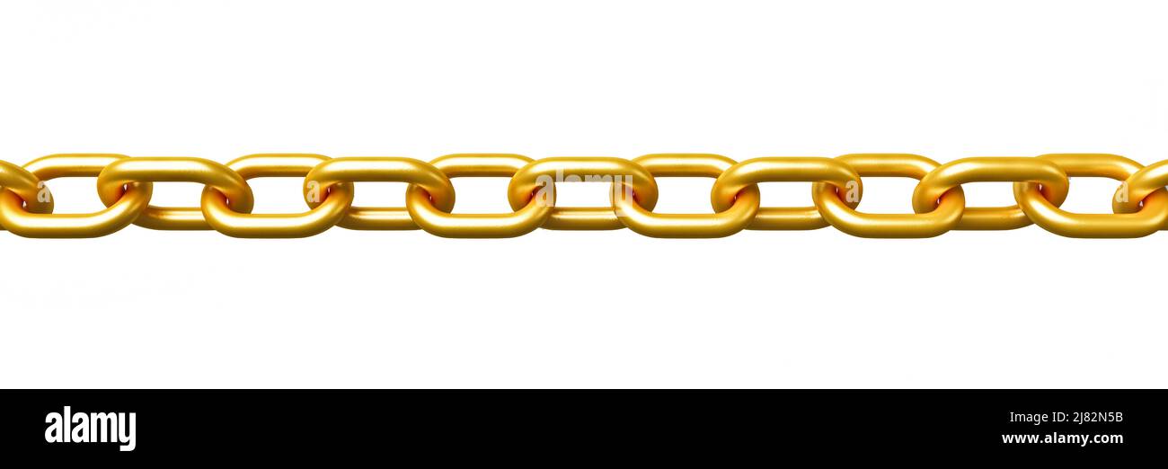 3d model of golden chain isolated on white background Stock Photo - Alamy
