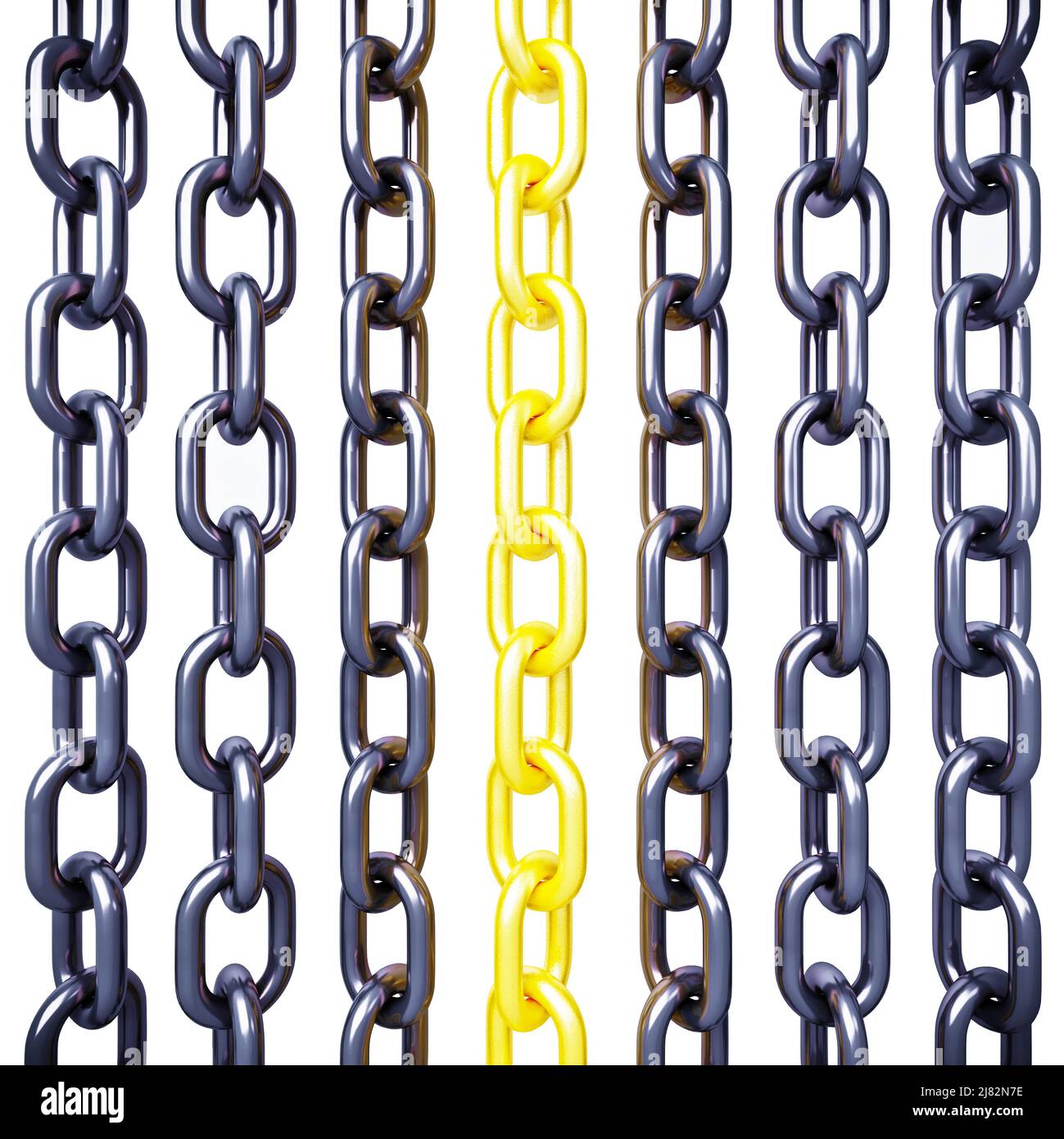 3d model chain isolated on white background Stock Photo - Alamy