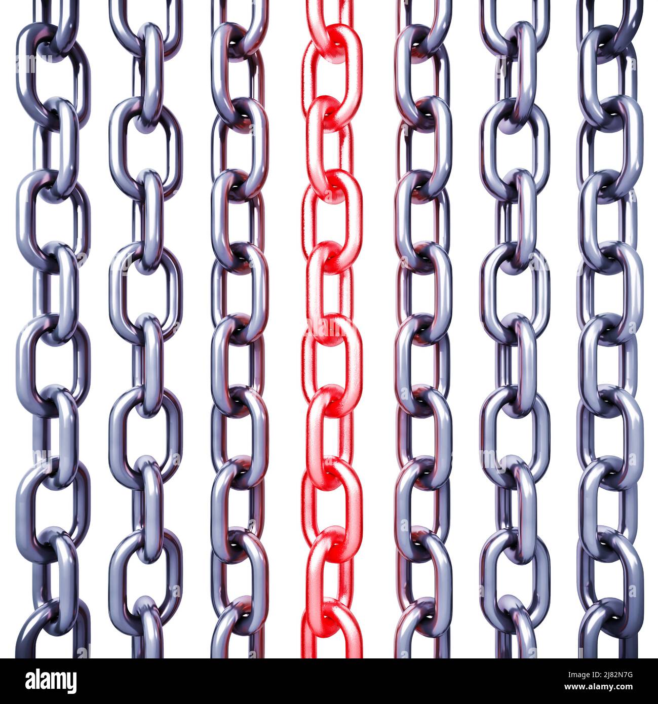 3d model chain isolated on white background Stock Photo - Alamy