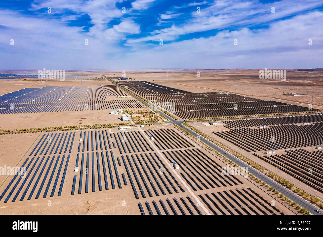 JIUQUAN, CHINA - APRIL 14, 2022 - Aerial photo taken on April 14, 2022 ...