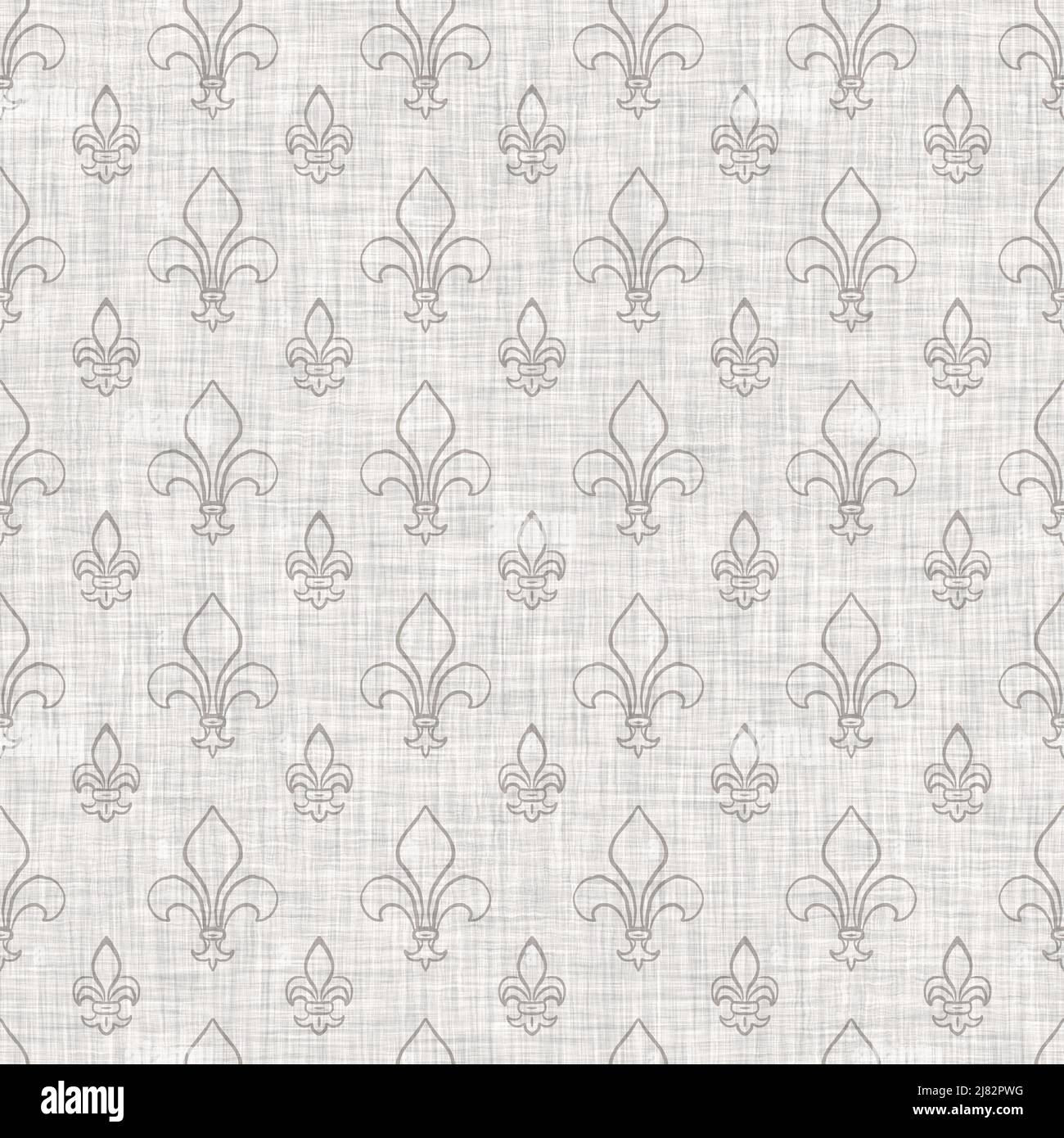 French fleur de lis royal lily seamless pattern. Farmhouse cottage ...