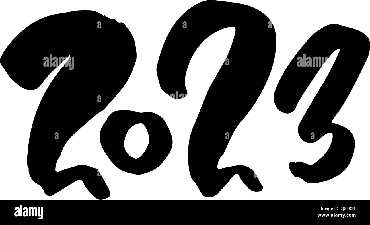 2023 calligraphy Black and White Stock Photos & Images - Alamy