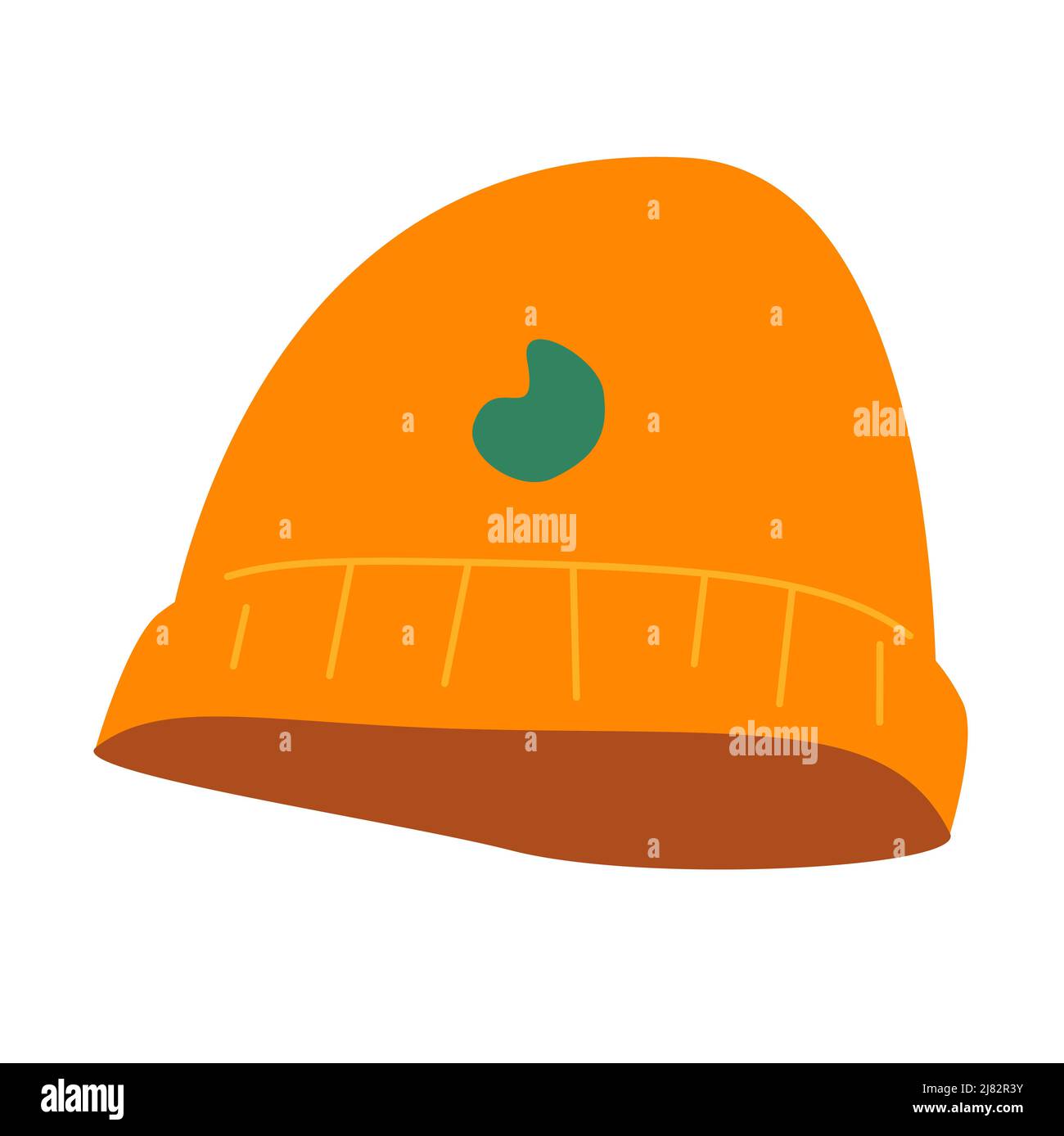 Warm hat - modern flat design single isolated object Stock Vector Image ...