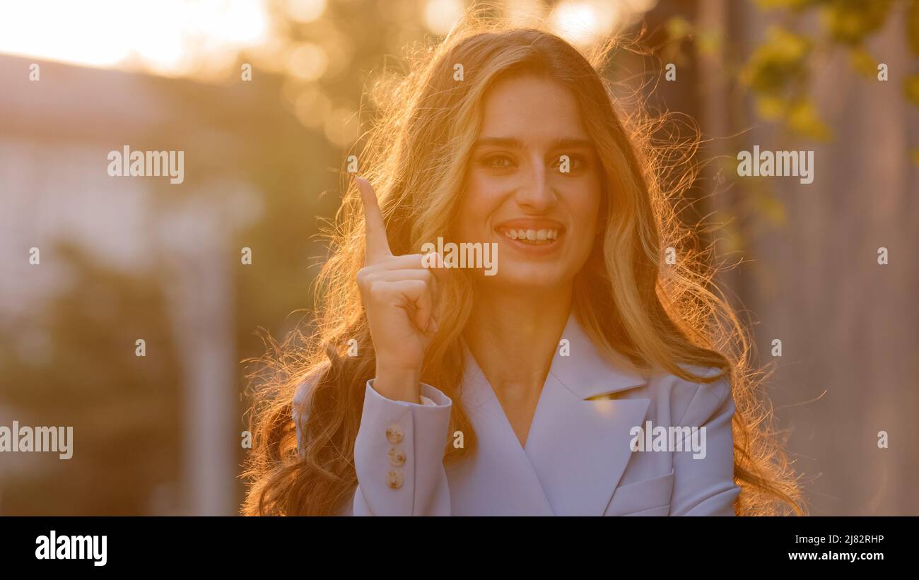 Caucasian pensive young business woman creative girl standing on ...