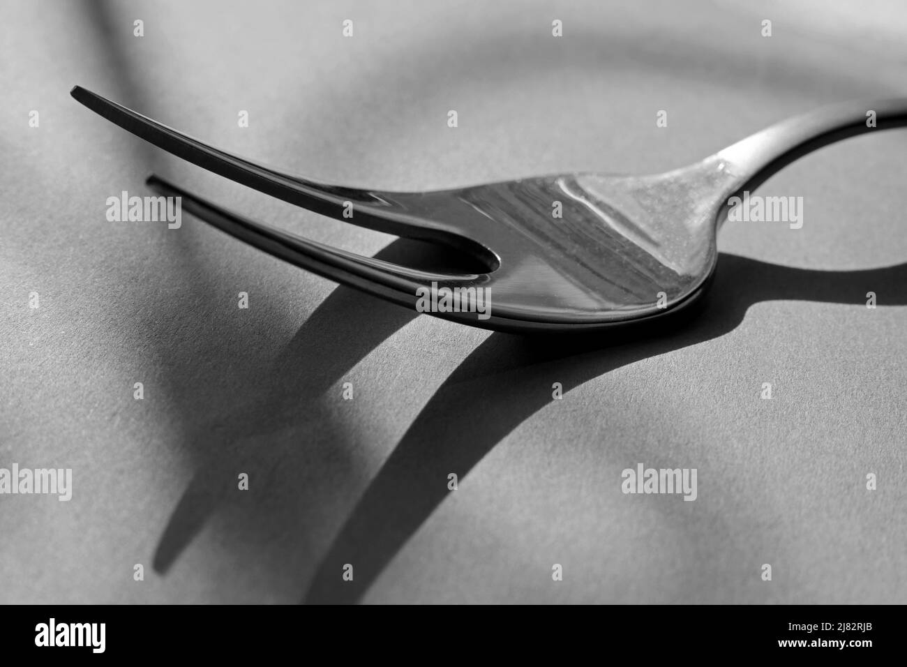 black and white fork with shadows Stock Photo - Alamy