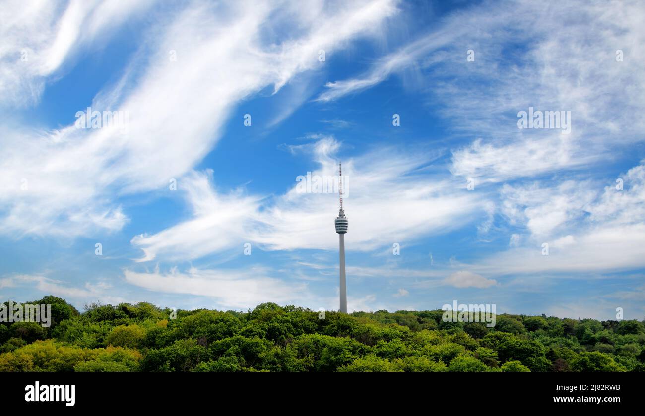 The Stuttgart TV Tower-Fernsehturm Stuttgart Stock Photo - Alamy