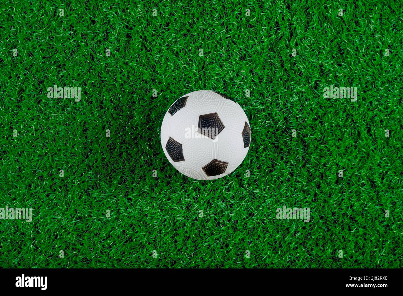 Top view of soccer ball on grass field Stock Photo - Alamy