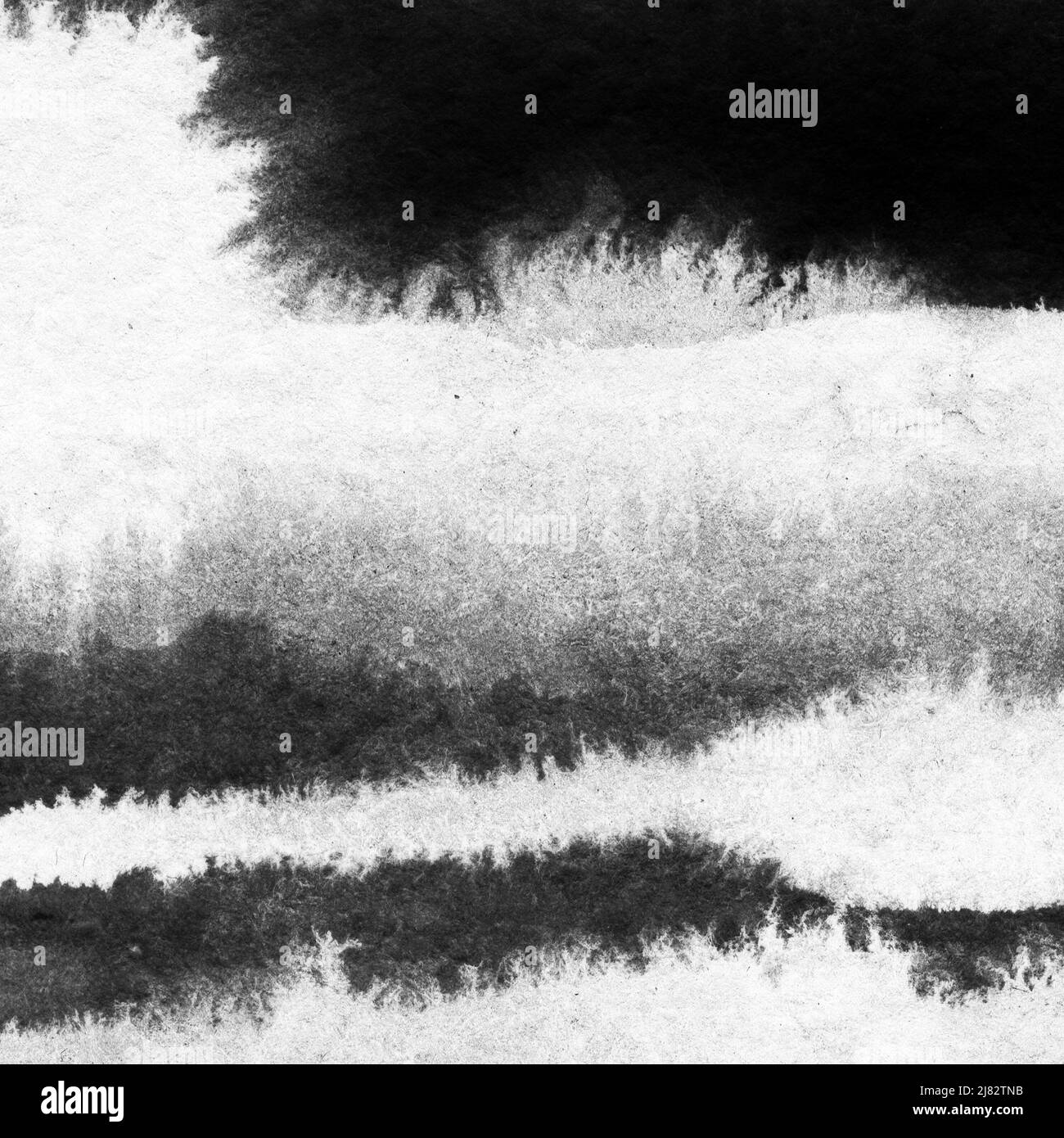 Abstract landscape ink hand drawn illustration. Black and white ink ...