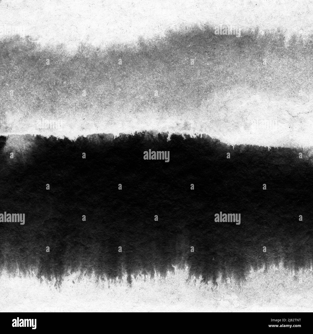 Abstract landscape ink hand drawn illustration. Black and white ink ...