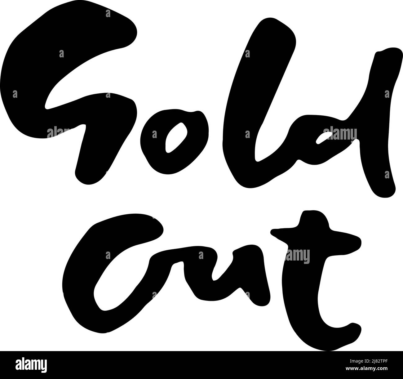 Modern brush lettering. Sold out Stock Vector Image & Art - Alamy