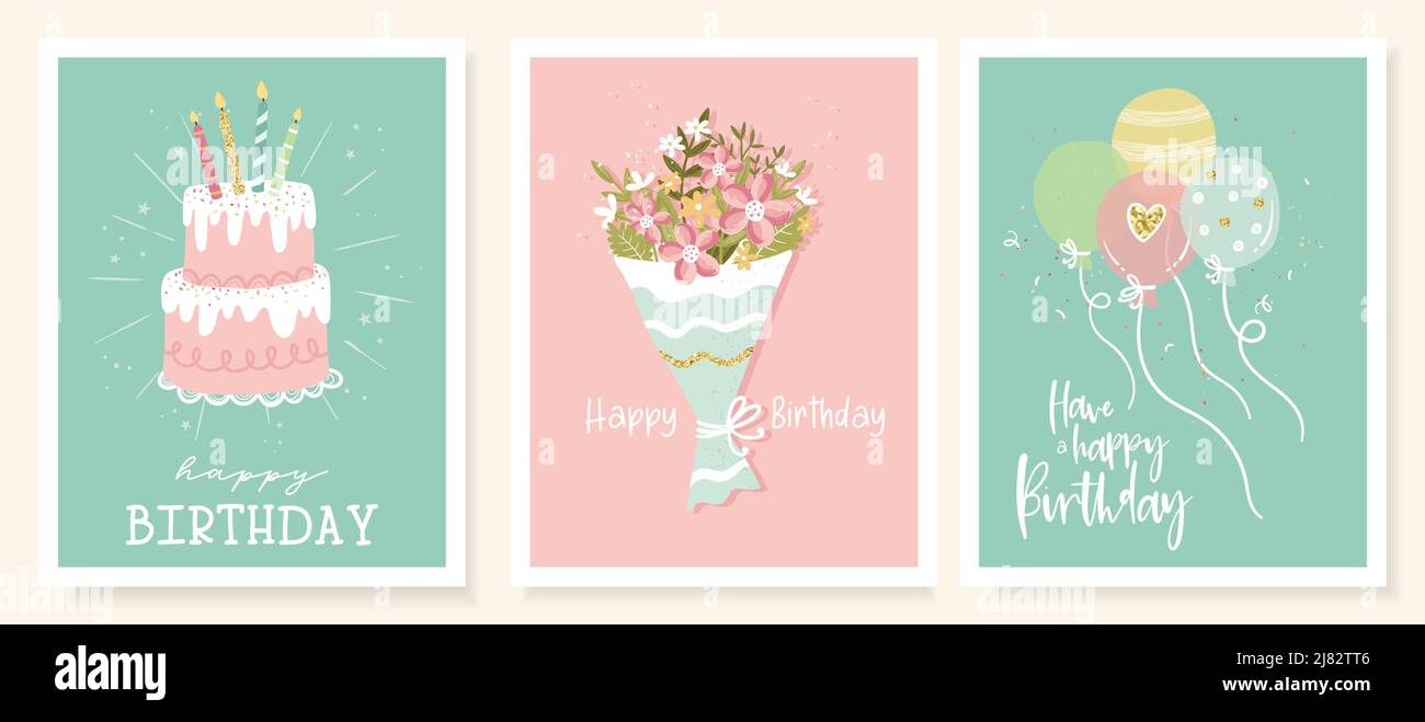 Fun hand drawn party card designs. Lovely templates, great for birthday ...