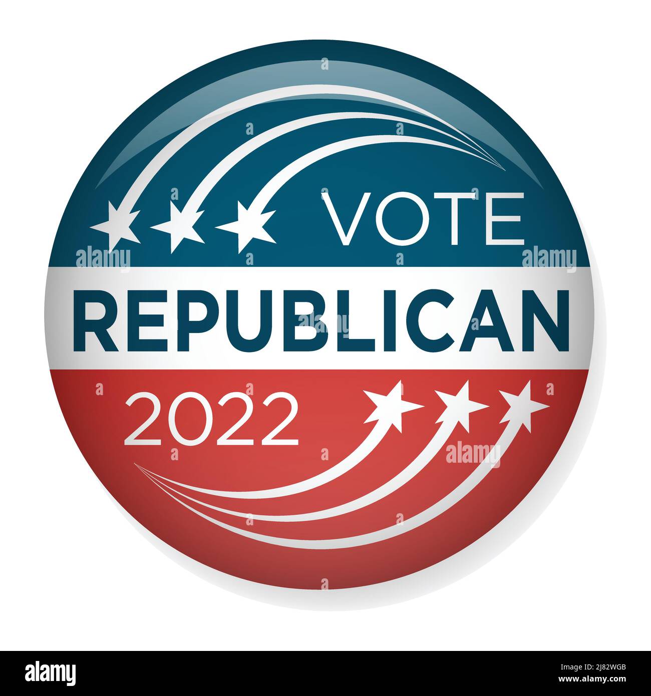 2022 Midterm Elections Design with Red White Blue Vote Icon Stock ...