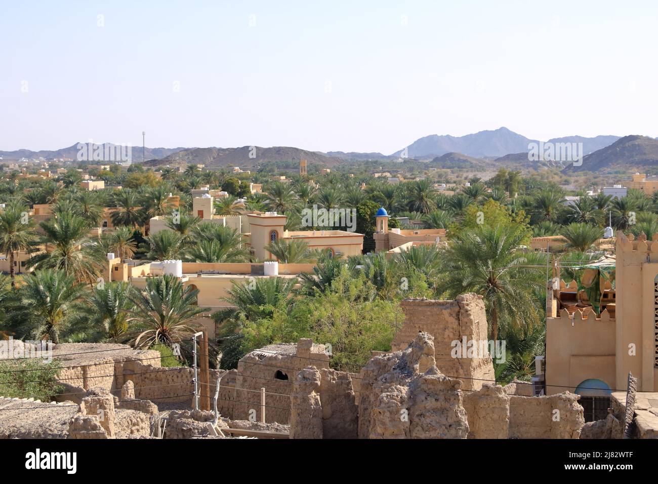 Bahla city in Oman view from the Bahla fort Stock Photo - Alamy