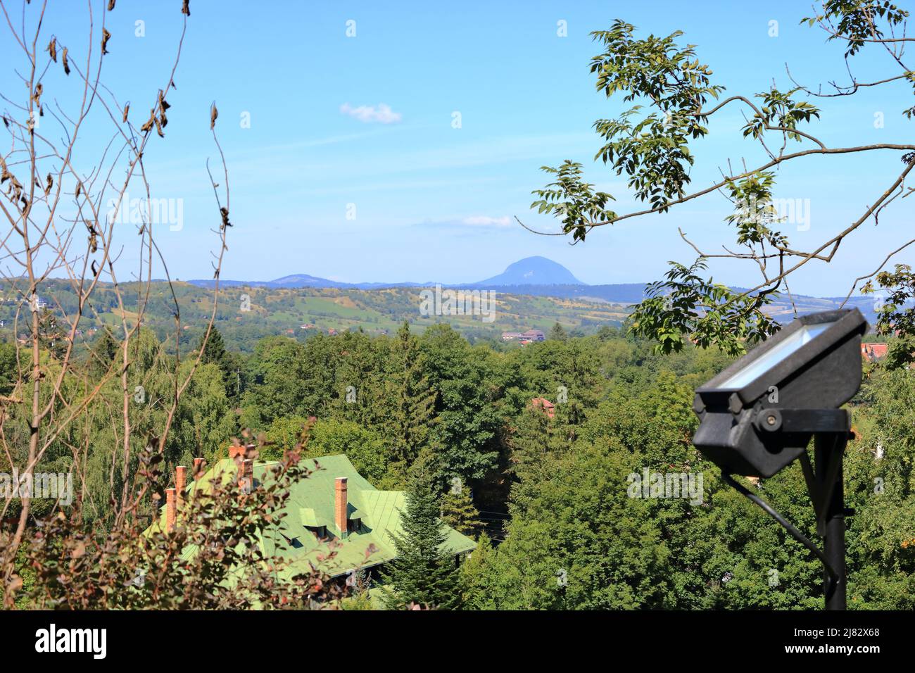 breathtaking landscape from bran castle in transinvalya Stock Photo - Alamy