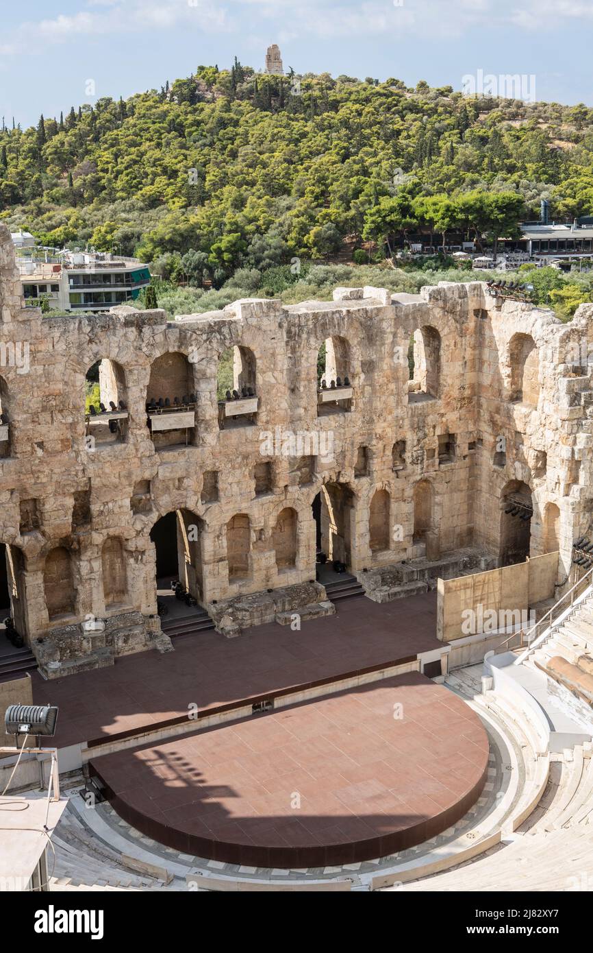 View acropolis amphitheater mountain hi-res stock photography and ...