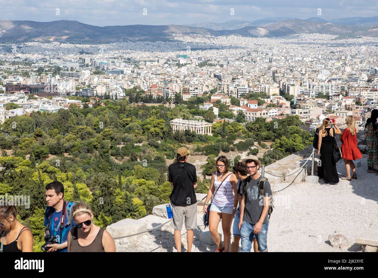 Athens-Greece, September 13, 2015 cityscape of Athens taken from the ...