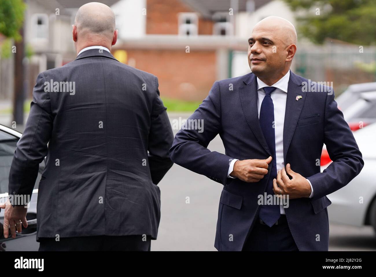 Health Secretary Sajid Javid arrives to visit to the African Caribbean ...