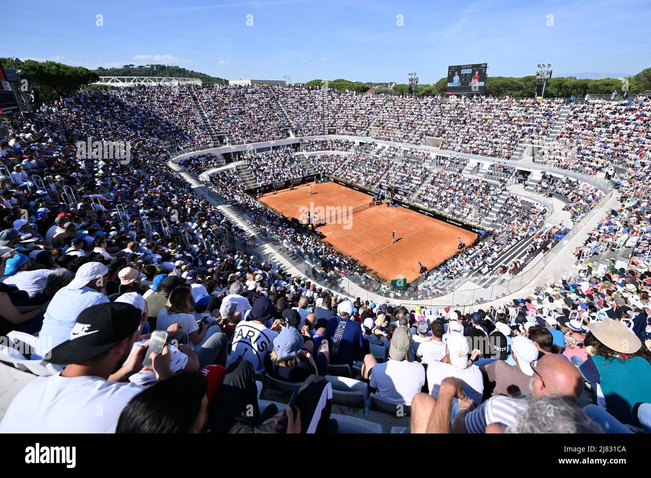 Rome, Italy, May 12, 2022, Overall view of the Center court during the ...