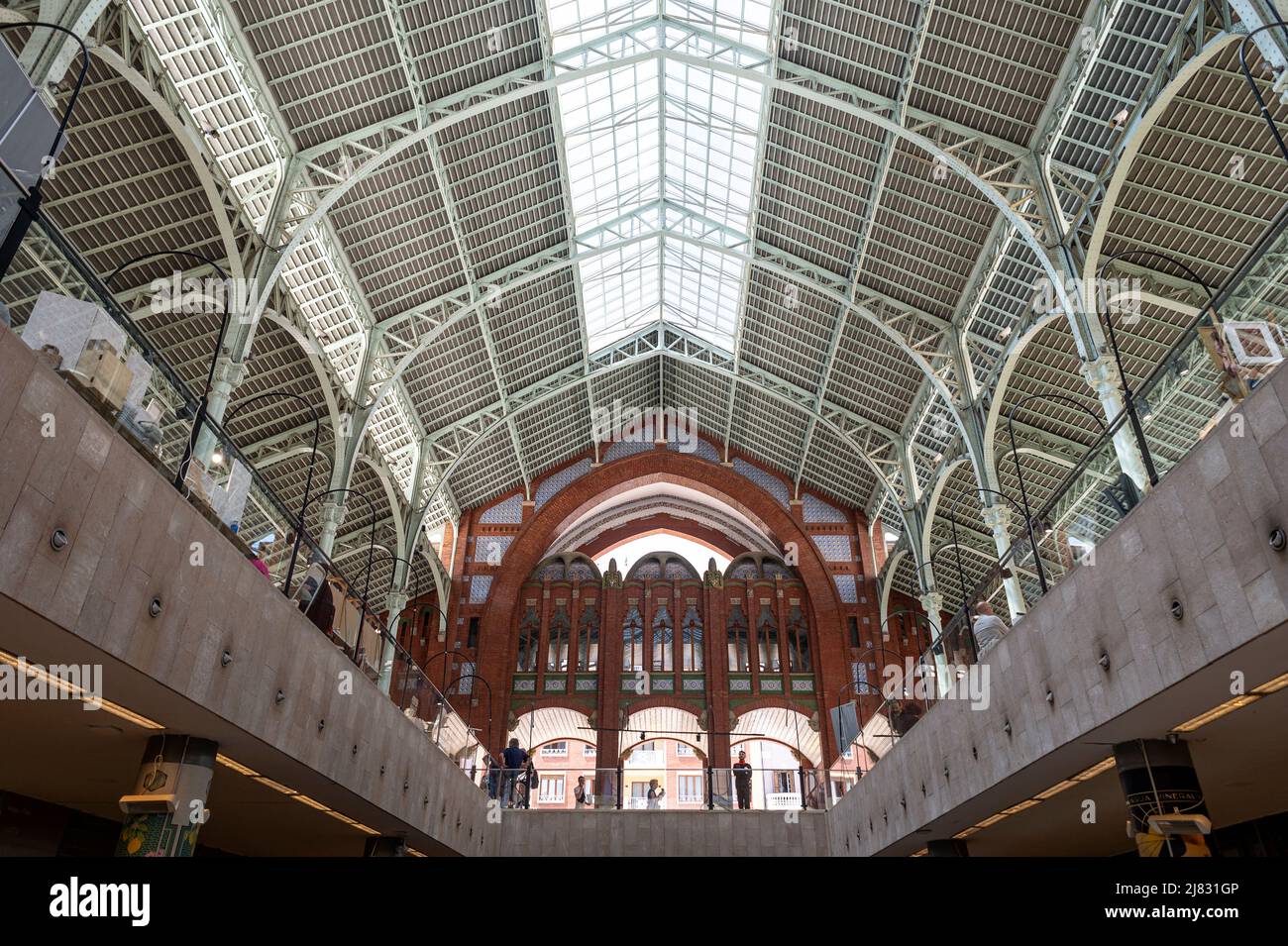 Interior view of the mercado de Colon in Valencia, Spain Stock Photo ...