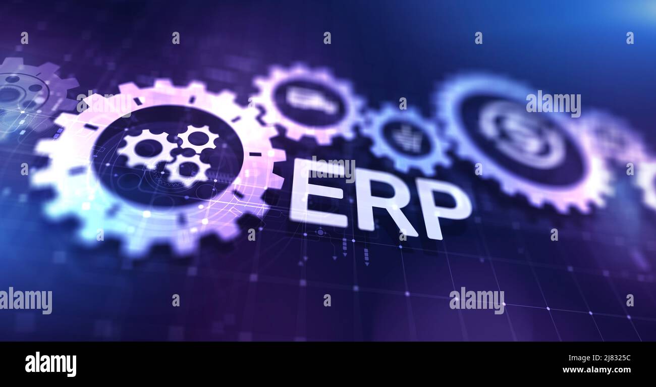 ERP - Enterprise resource planning business and modern technology ...