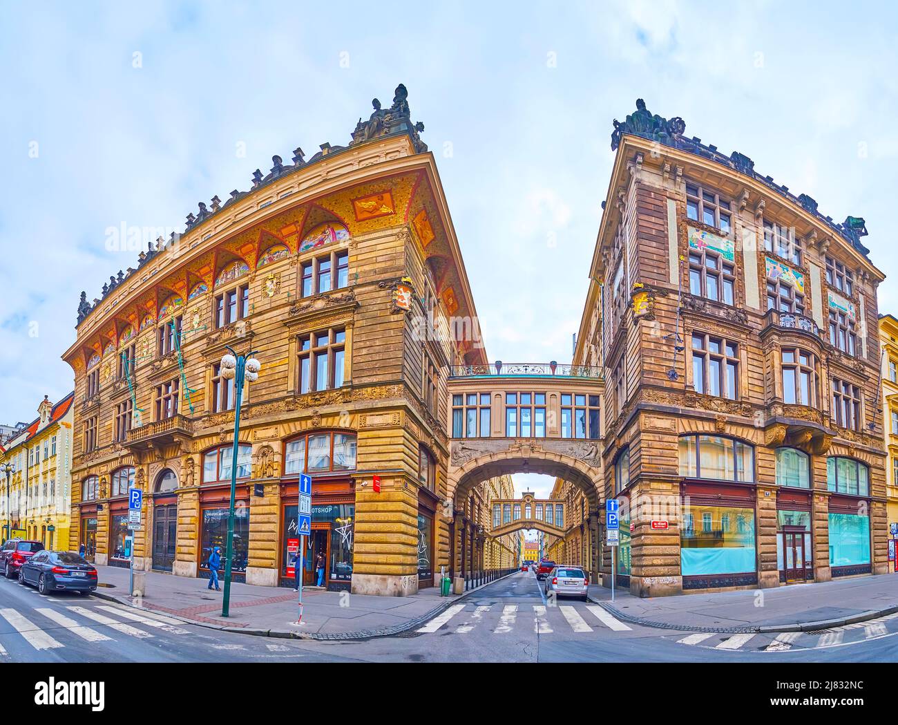 PRAGUE, CZECH REPUBLIC - MARCH 5, 2022: Panorama of Provincial Bank ...