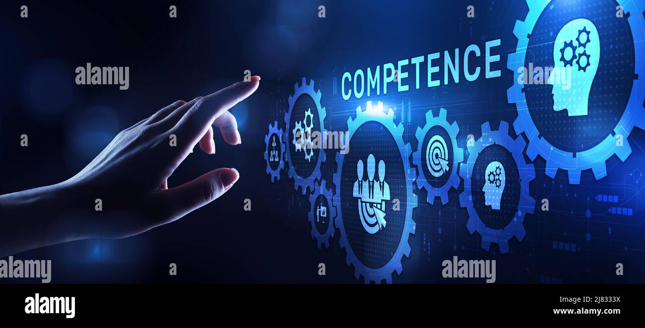 Competence skills personal development business education concept Stock ...