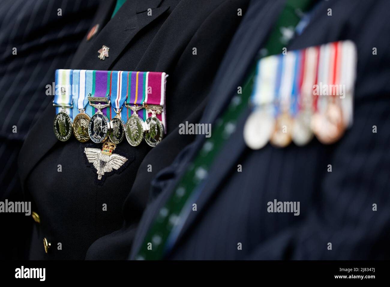 Medals worn by veterans during the Not Forgotten Association Annual ...