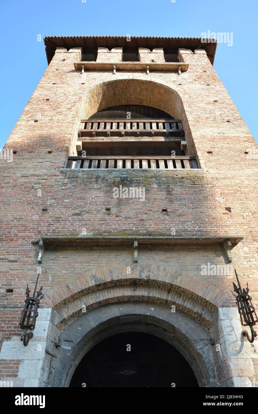 Verona, Italy, partial view of the fortifications of Verona's old ...