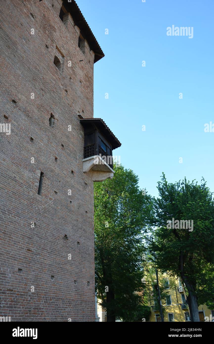 Verona, Italy, partial view of the fortifications of Verona's old ...