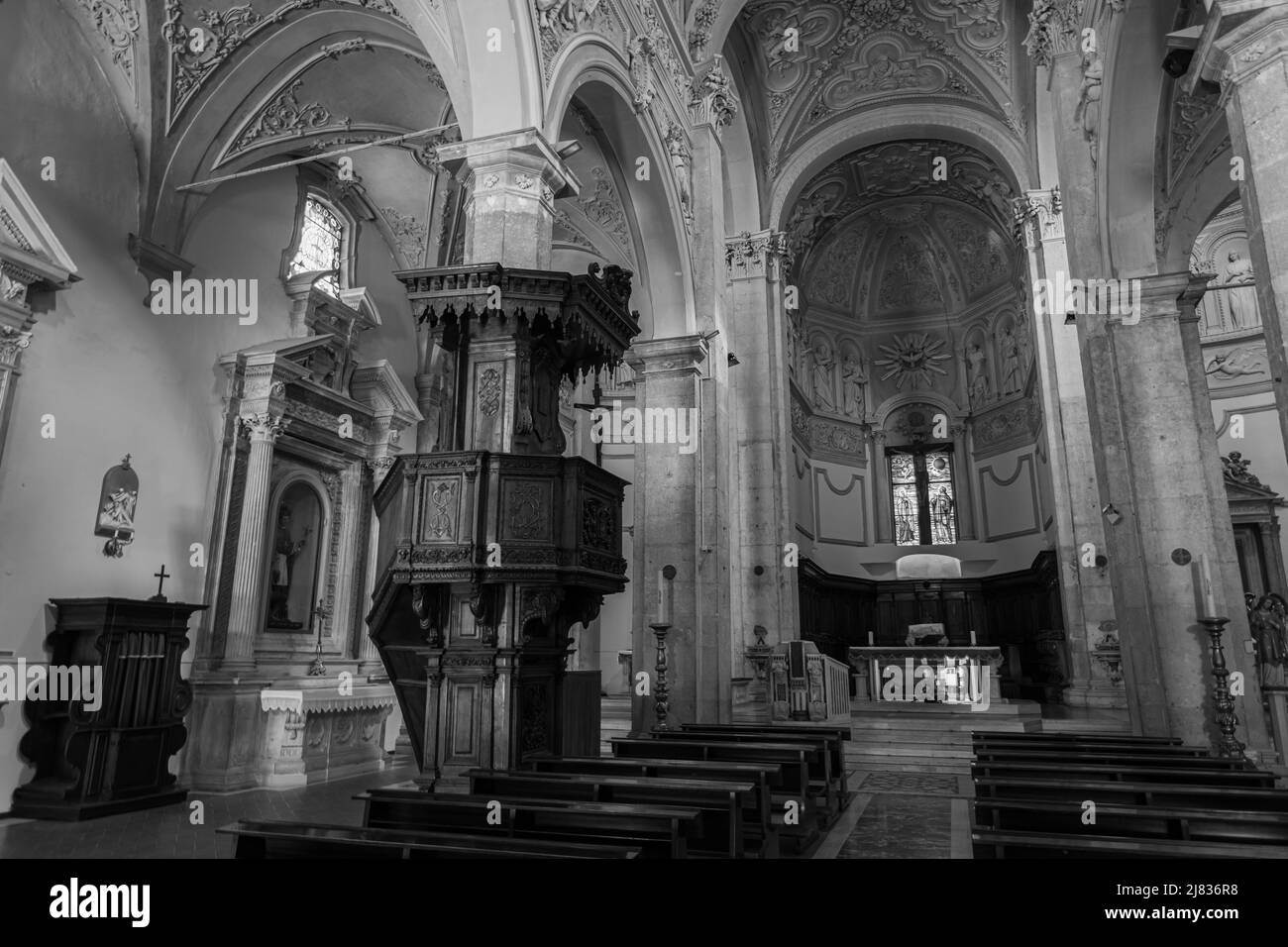 Pacentro, L'Aquila, Abruzzo, church of S. Maria Maggiore. It dates back ...