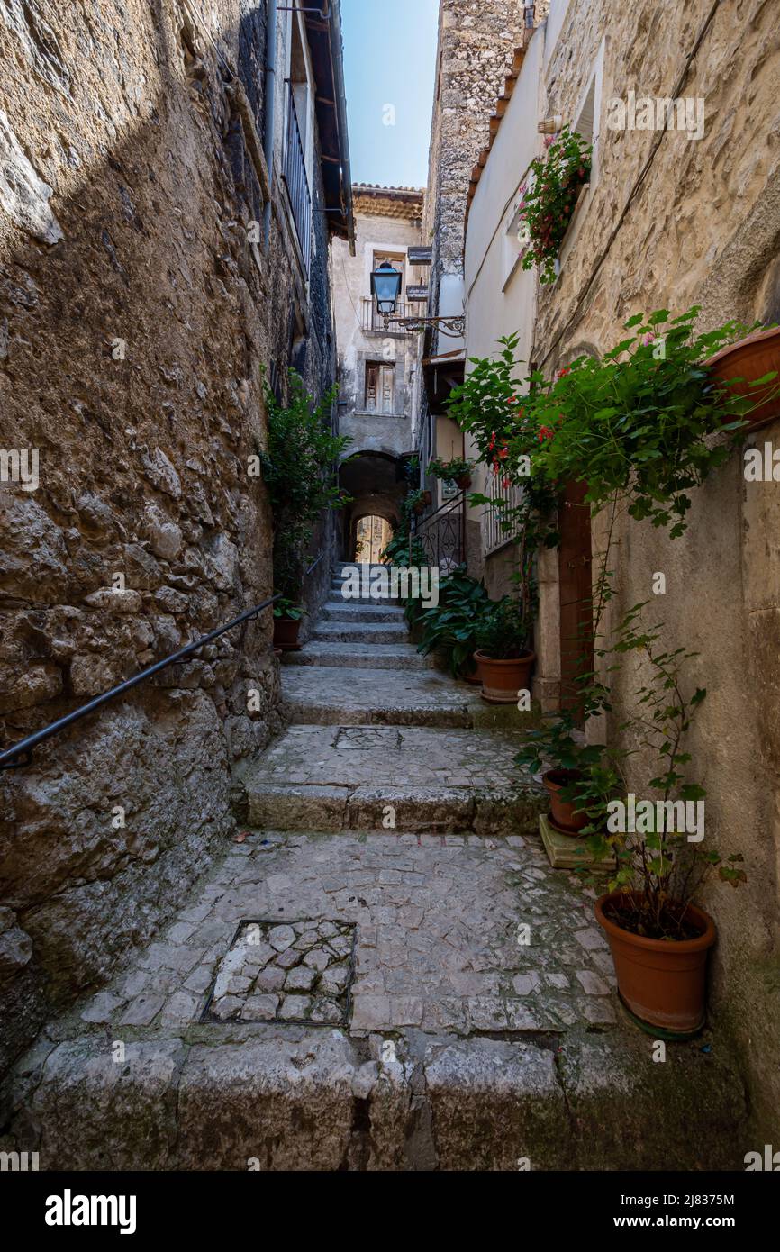 Pacentro, L'Aquila, Abruzzo. Ancient medieval town, known for its ...