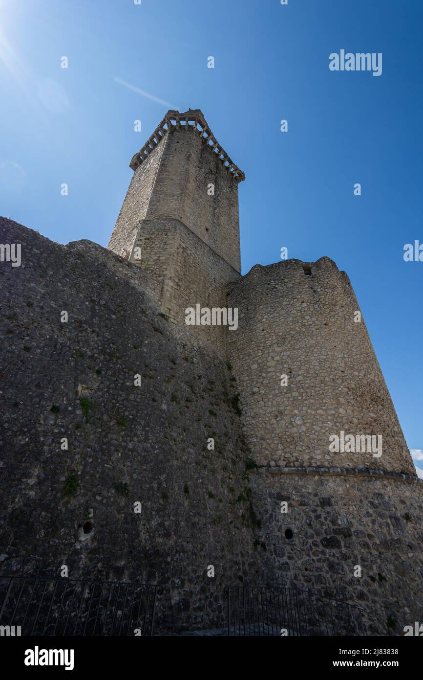 Pacentro, L'Aquila, Abruzzo. Caldora Castle. The castle Caldora or ...