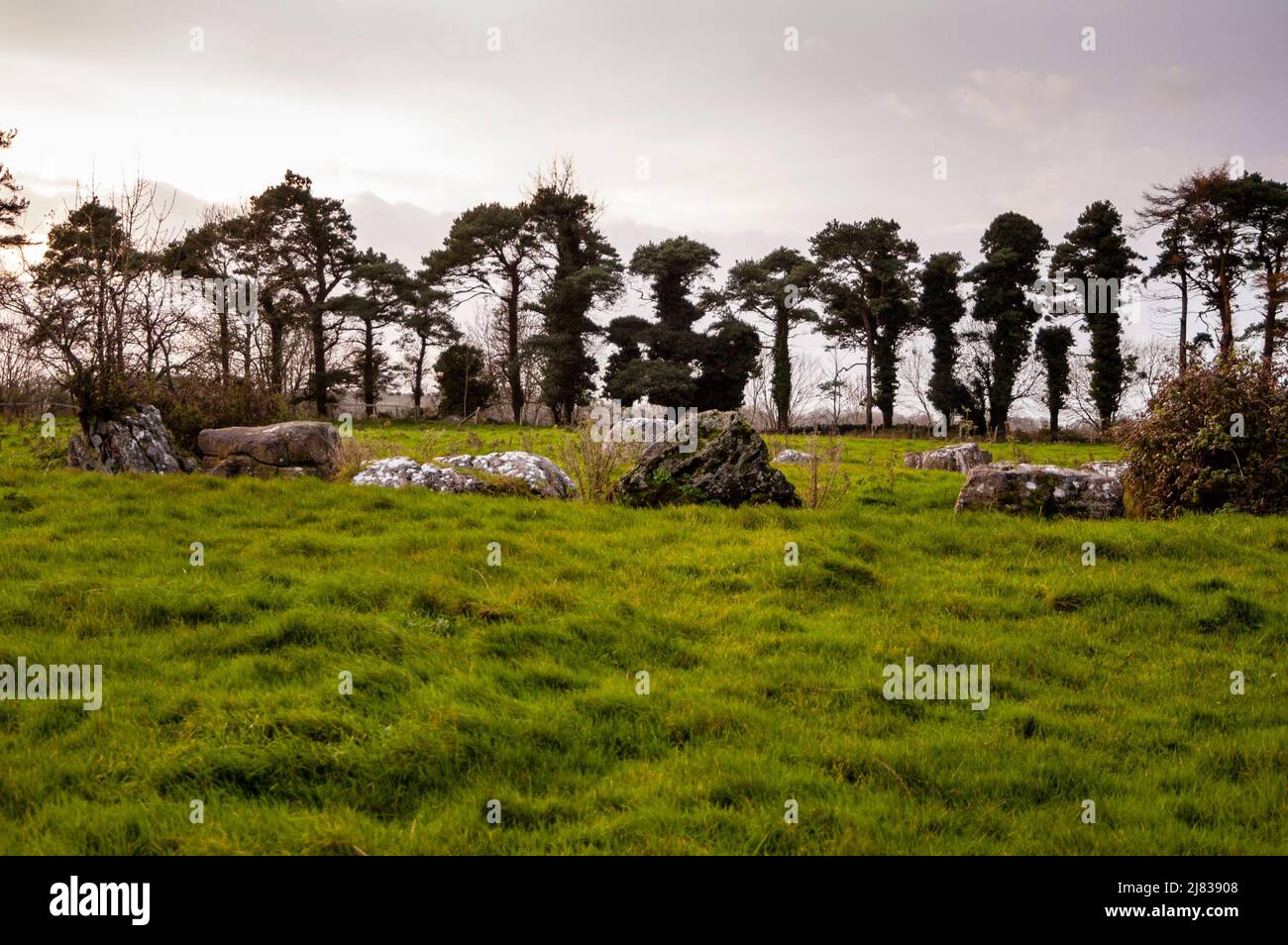 Grange Stone Circle in Lough Gur, Ireland Stock Photo - Alamy