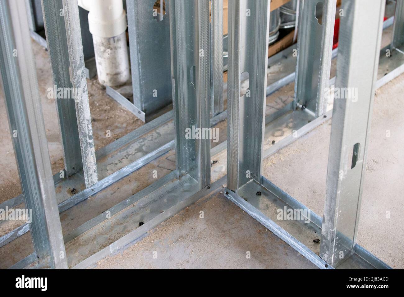Galvanized Steel framing components installed on the indicated floor ...